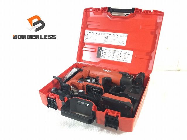☆未使用品☆ HILTI ヒルティ 22V バッテリー式鋲打機 BX3-ME-22 NURON 本体+バッテリー2個+充電器+パーツ+ケース ...