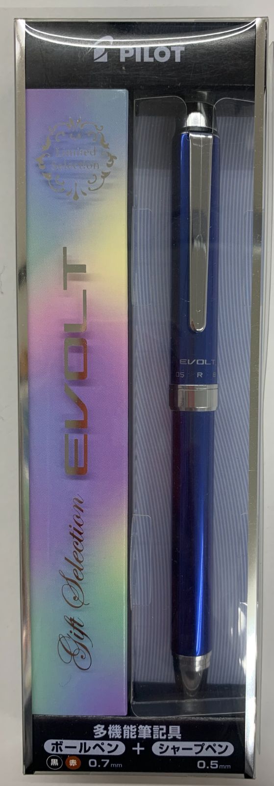 新品未開封☆パイロット PILOT EVOLT 2+1エボルトBTHE-1SR-Lブルー（2017年ギフト用）黒赤ボールペン（0.7 ...