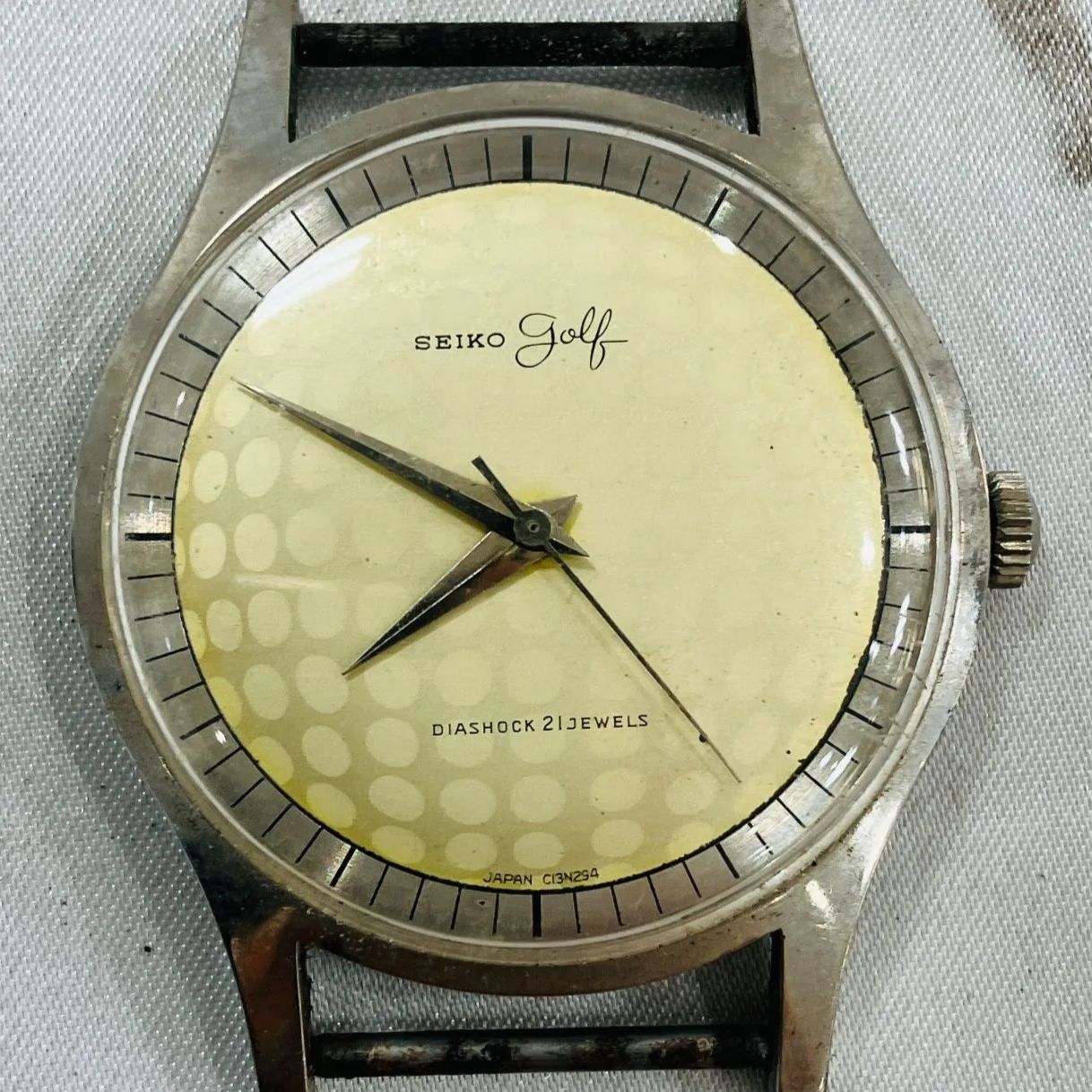 A【希少】セイコー SEIKO 時計 ゴルフ Golf クロノス 13074 本体のみ アンティーク ヴィンテージ 手巻き時計 - メルカリ