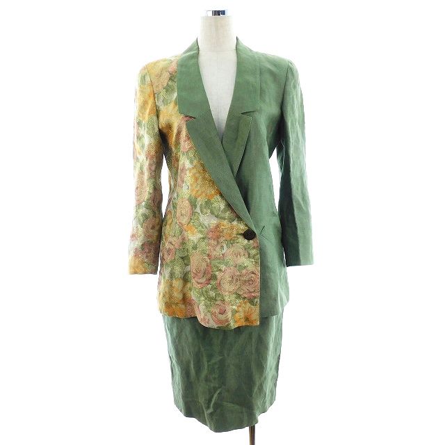 フェンディ FENDI 365 BY CONTIR ヴィンテージ セットアップ スーツ テーラードジャケット シングル タイトスカート ひざ丈 ...