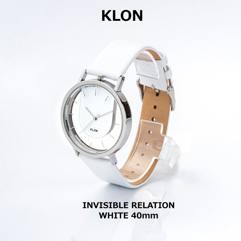 KLON/クローン INVISIBLE RELATION 40mm スケルトン文字盤が特徴のアクセサリー感覚で付けやすい腕時計 色違いでペアウォッチとしてもオススメ おしゃれウォッチ 竜頭が ...
