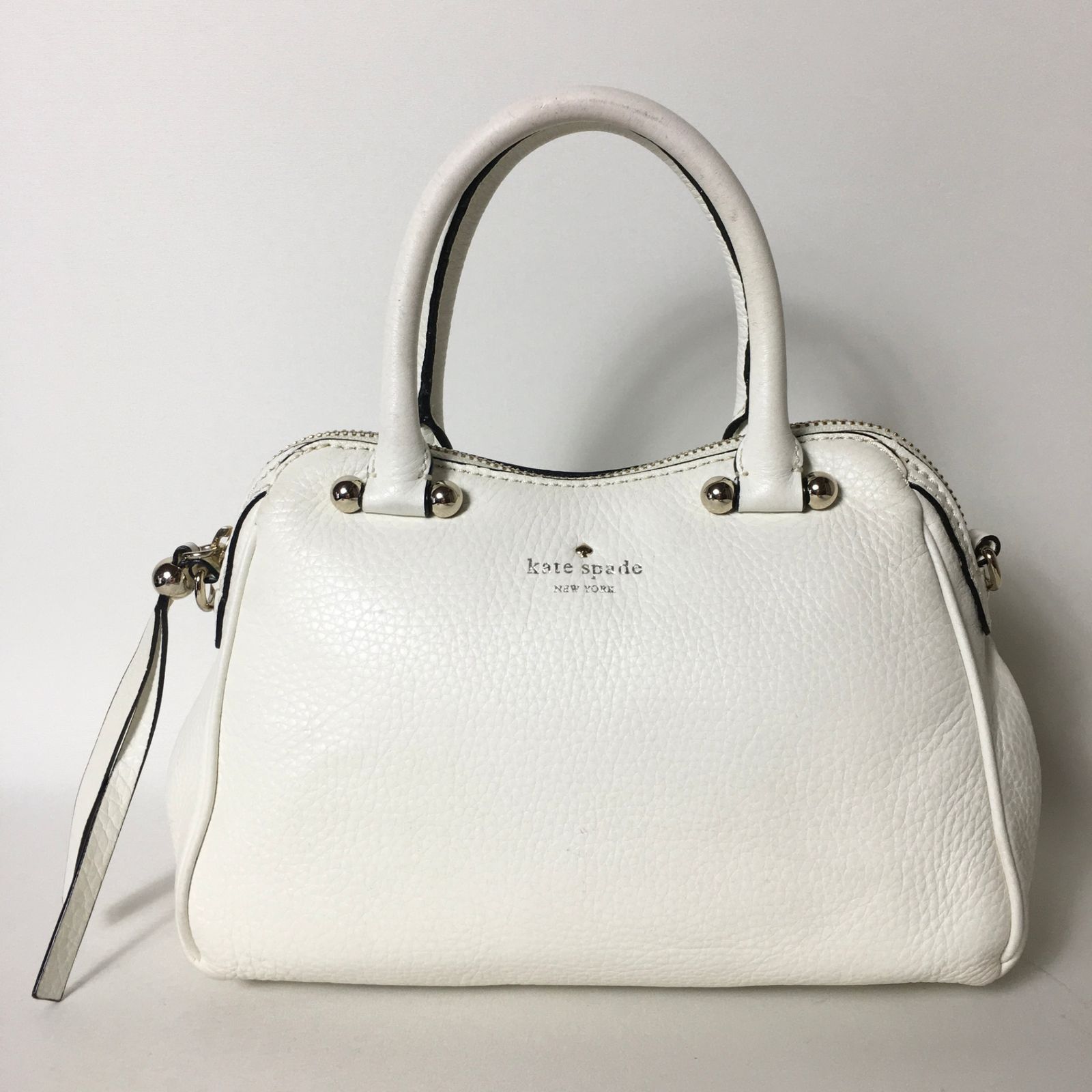 2508-28｜美品｜ケイトスペード 2WAY ハンドバッグ レザー ホワイト