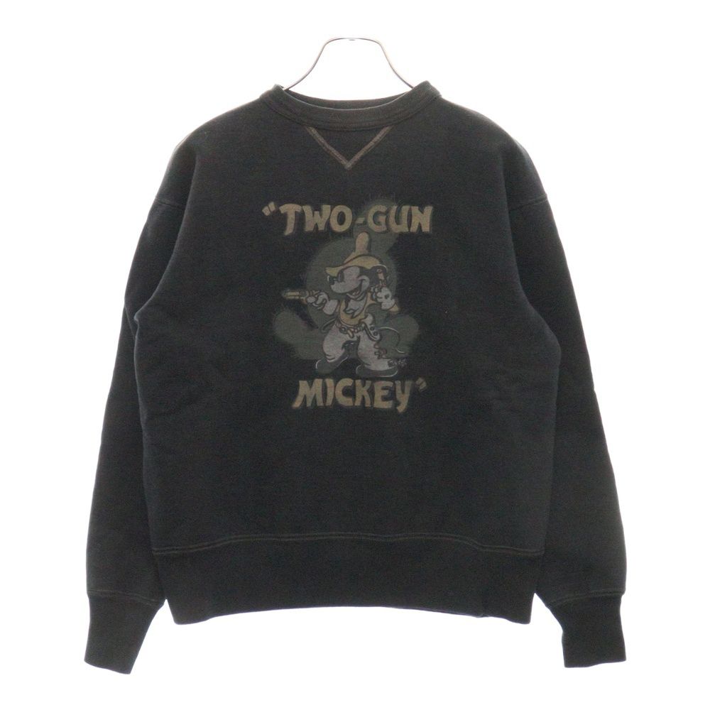 THE REAL McCOY'S (ザリアルマッコイ) Cartoon Trail Sportswear Mickey Two Gun ミッキーマウス プリント クルーネック スウェット ...