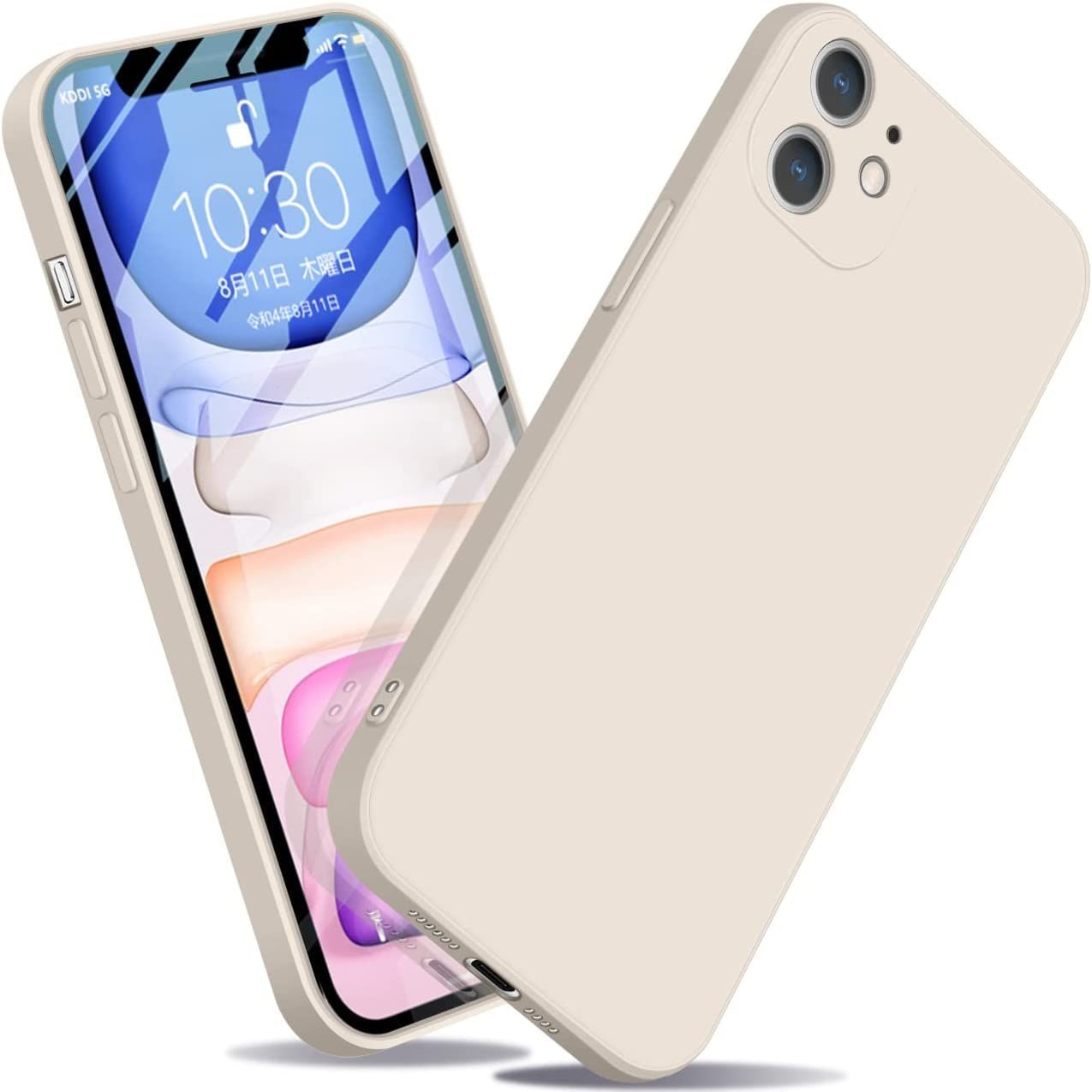 iPhone11 ケース リキッドシリコン 耐衝撃 レンズ保護 薄型 iPhone 11 カバー 指紋防止 ソフト ワイヤレス充電対応 おしゃれ ストラップホール付き （ホワイト） - メルカリ