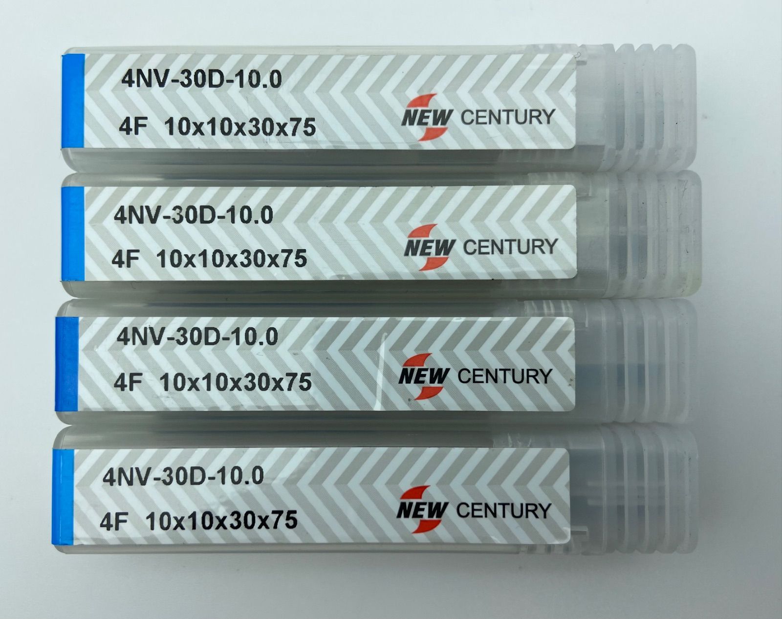 ニューセンチュリーNEW CENTURY 4NV-30D-10.0 超硬4枚刃防振エンドミル セミロング刃長 4本セット - メルカリ