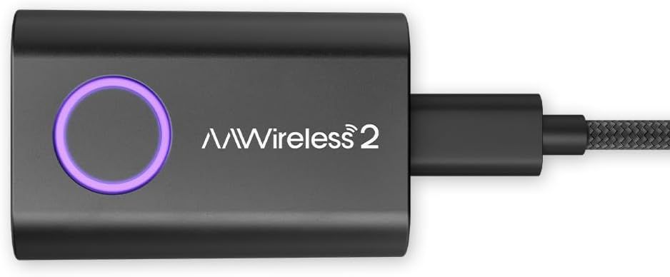 AAWireless 2 ワイヤレス アダプター トングル - アンドロイドオート有線をワイヤレスに変換 - 多機能ボタン - 簡単なプラグ ...