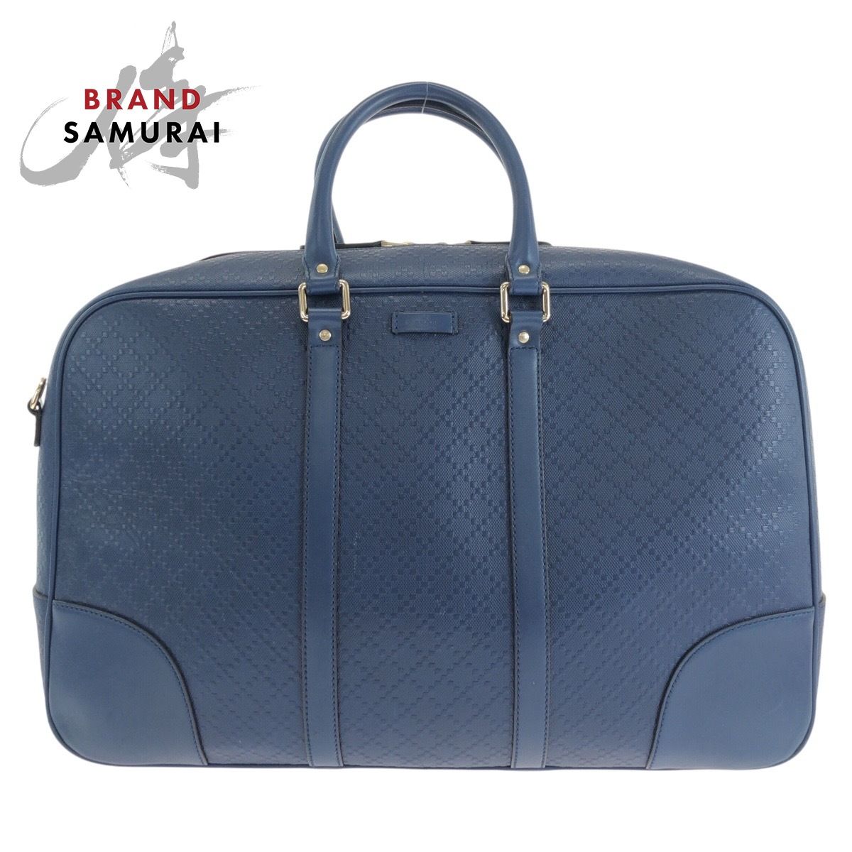 GUCCI グッチ ディアマンテ ブルー シルバー金具 レザー 353394 ビジネスバッグ ブリーフケース メンズ 410607【中古 ...