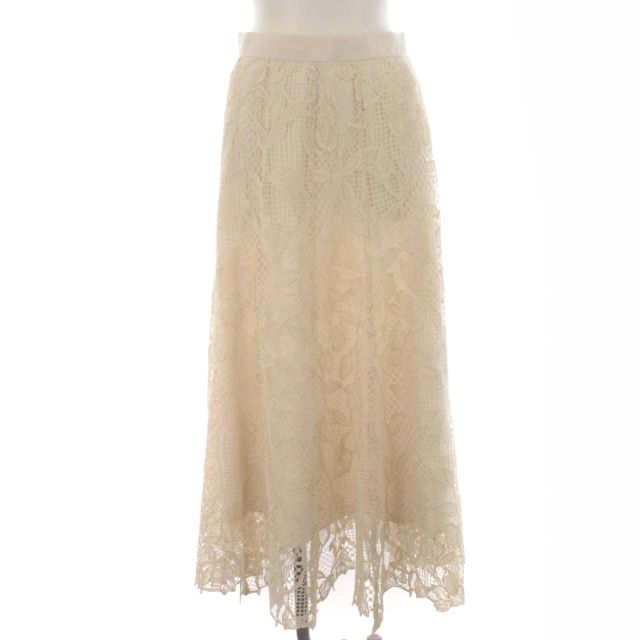 ジャスグリッティー JUSGLITTY 20SS 華奢レースフレアスカート ロング マキシ丈 花柄 2 M アイボリー /DK - メルカリ