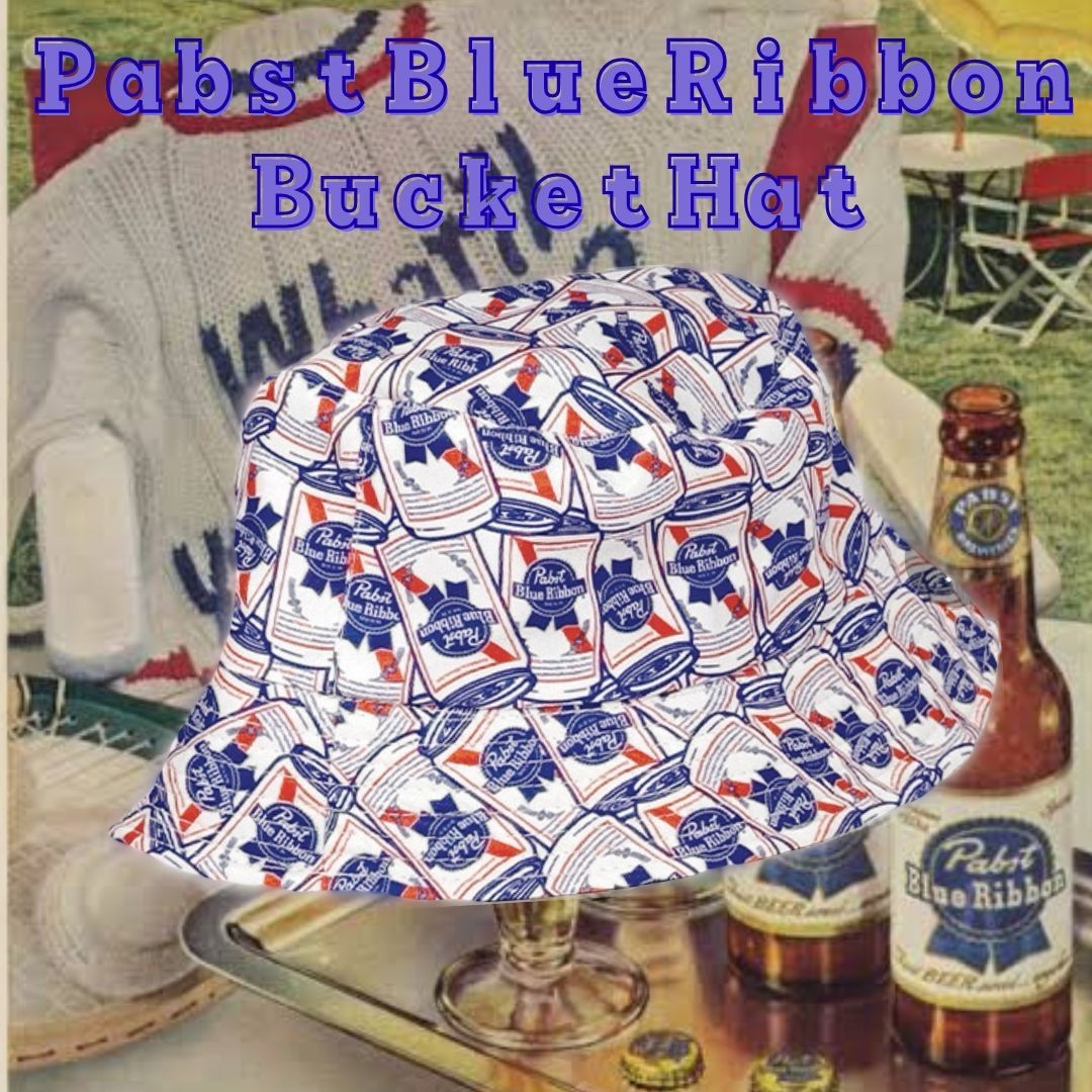 ★アメリカ直輸入★ Pabst Blue Ribbon Bucket Hat パブスト ブルー リボン バケットハット - メルカリ