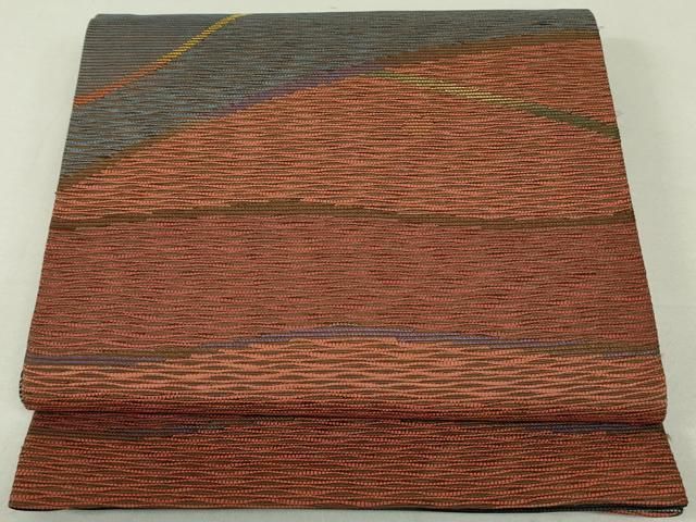 平和屋着物○両面 全通柄袋帯 瓢箪 ひょうたん 間道 金糸 正絹 逸品