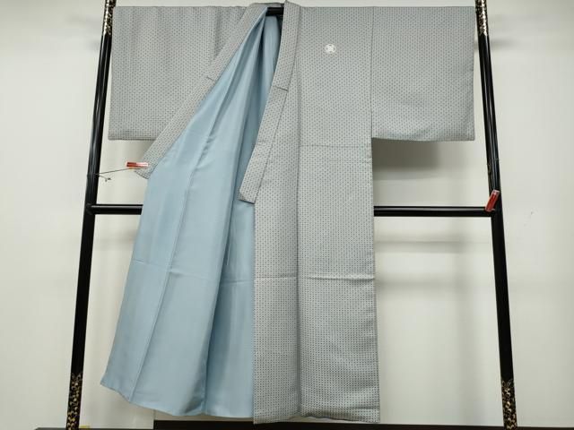 平和屋着物○男性 色紋付・羽織セット 菱繋ぎ地紋 羽織：暈し染め