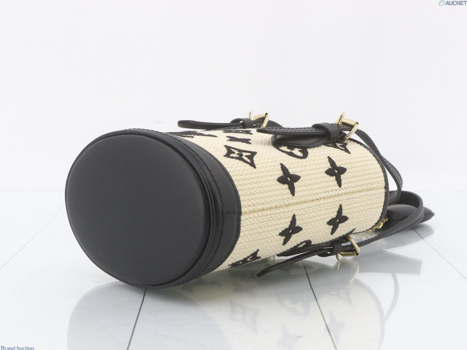 ルイ ヴィトン ナノ バケット 2Way 斜め掛け ハンドバッグ コットン