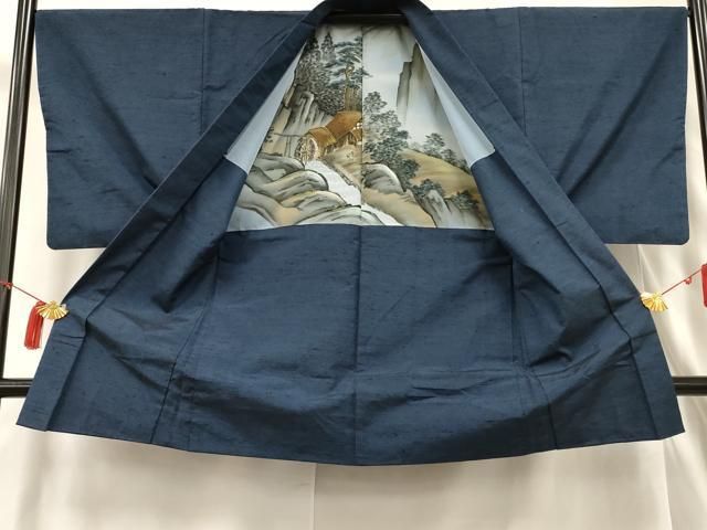 平和屋着物□男性 本場染大島紬 アンサンブル 絣文様 正絹 逸品