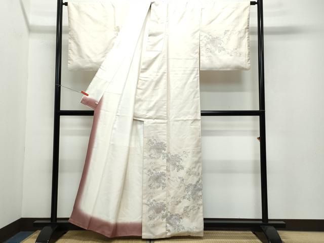 平和屋着物○訪問着 本場大島紬 雪輪南天唐草文 さが美扱い 正絹 逸品