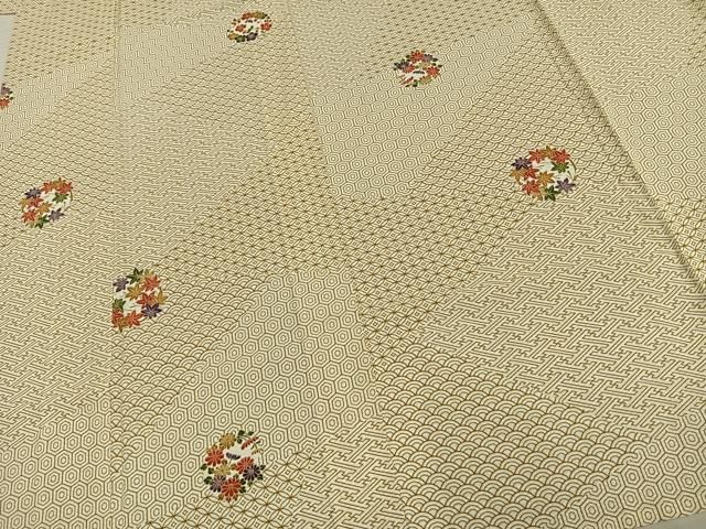 平和屋着物▽上質な小紋 単衣 草花文 正絹 逸品 AAAV8396fy - メルカリ