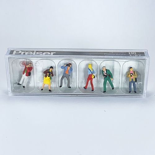 プライザー フォトグラファー6体(10089) Preiser 1/87 箱庭 ミニチュア ジオラマ インスタ映え フィギュア 見立ての世界 ...