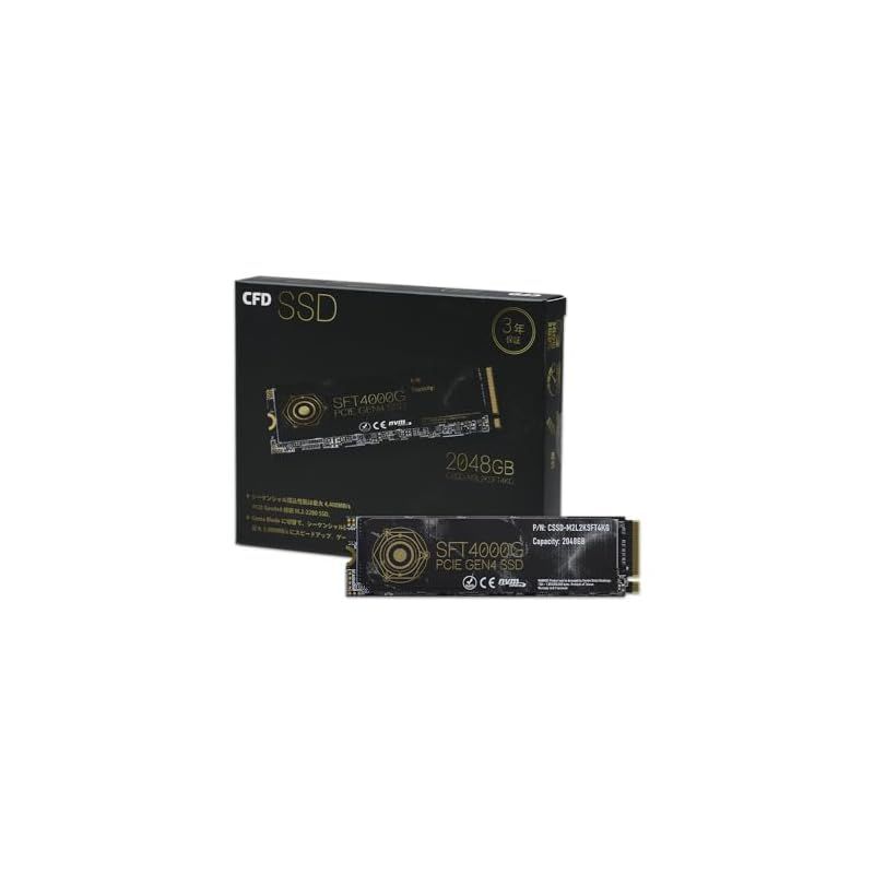 CFD SSD M.2 NVMe SFT4000G シリーズ 【 PS5 動作確認済み 】 3D NAND TLC採用 SSD PCIe ...