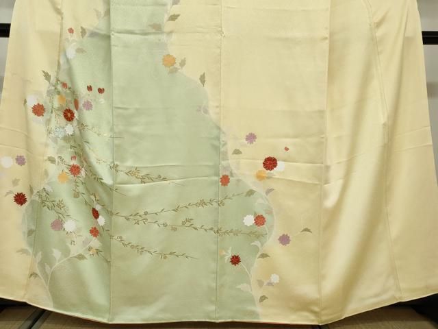 平和屋着物○訪問着 駒刺繍 草花文 金彩 正絹 逸品 DAAW5930ud - メルカリ