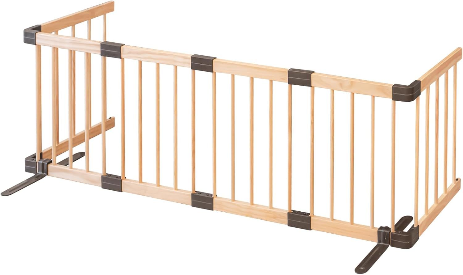 RiZKiZ ベビーフェンス 木製 置くだけ ハイタイプ 扉付き パネル 自立スタンド付き 組立簡単 組み替え テレビ 階段 ベビーゲート ベビーサークル プレイヤード 倒れにくい 育児用品 ...