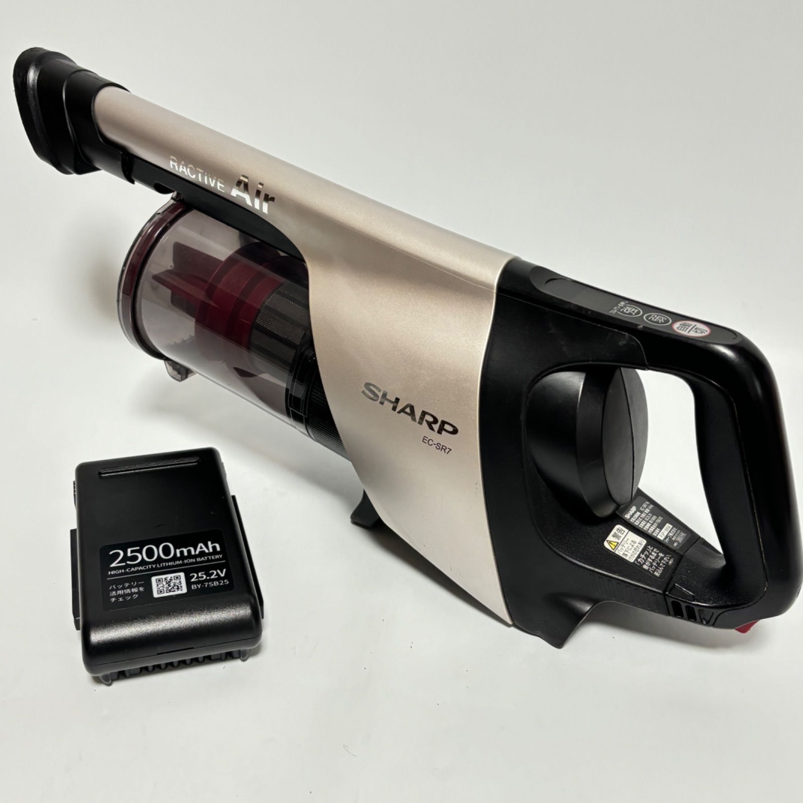 【通常モード89分稼働】SHARP EC-SR7-N 2022年製 掃除機 本体 動作確認 コードレス シャープ ハンディ ゴールド ブラック - メルカリ