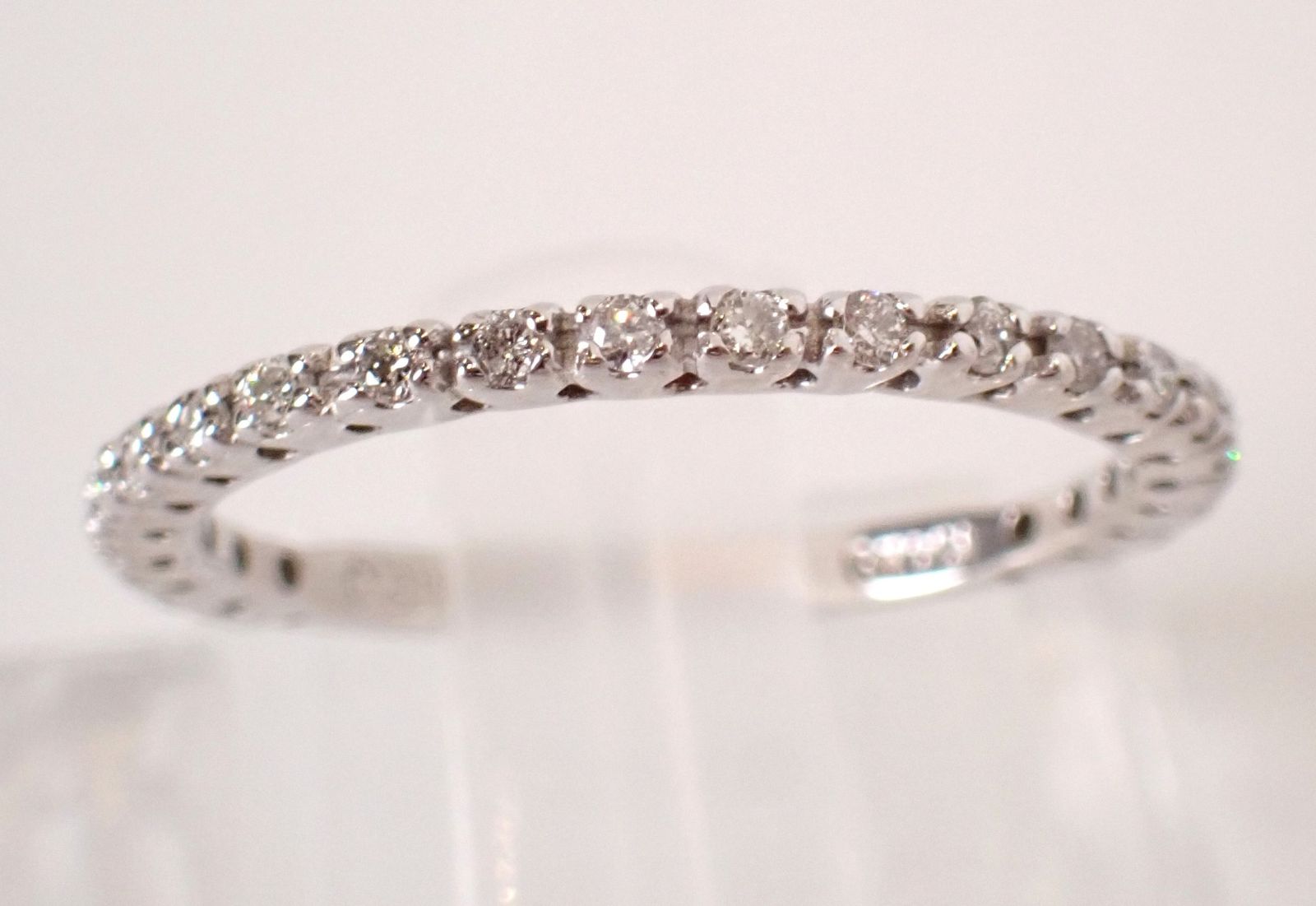 K14WG 天然ダイヤモンドリング 22P 0.2ct ホワイトゴールド ダイヤ リング 1.2g - メルカリ