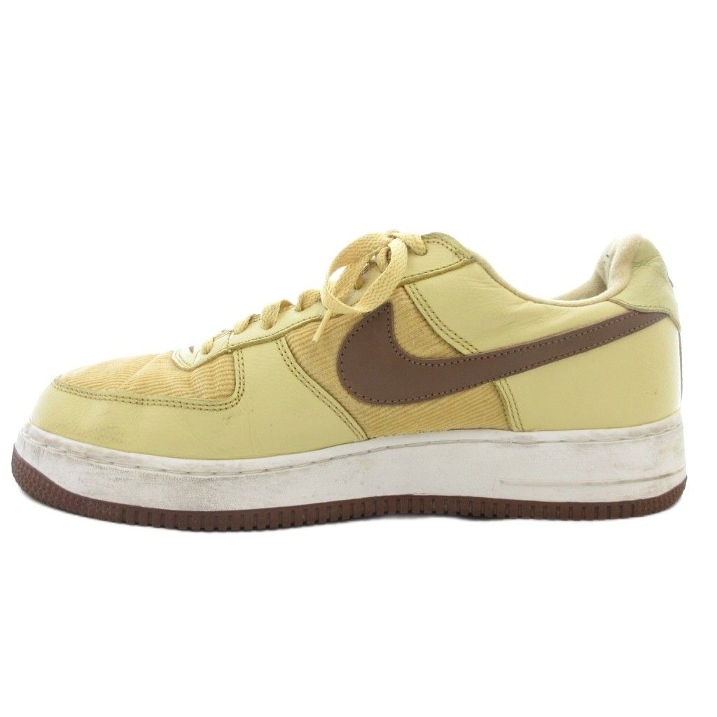ナイキ NIKE エアフォース1 AIR FORCE1 ローカットスニーカー シューズ 030709 VF 29cm 黄 イエロー 茶 ...
