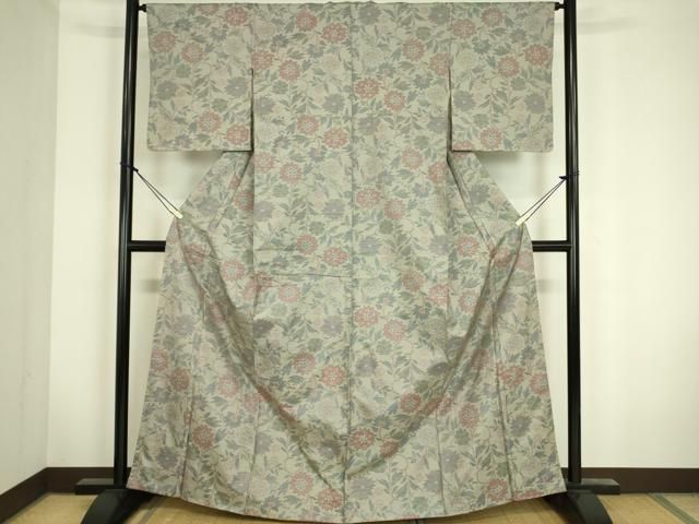 平和屋着物□本場大島紬 7マルキ 枝花文 正絹 逸品 未使用 DAAW2524ma