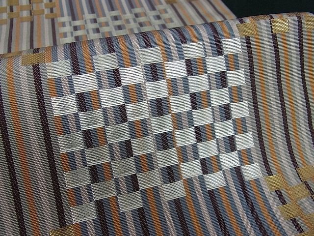 平和屋本店□極上 龍村美術織物 たつむら 本袋帯 チャンカイ縞にしき