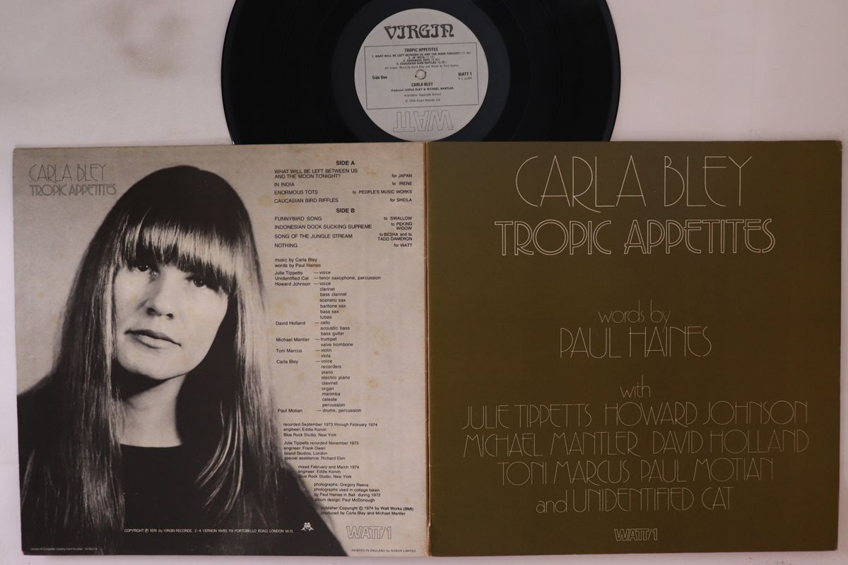 英LP Carla Bley Tropic Appetites WATT1 WATT /00400 - メルカリ