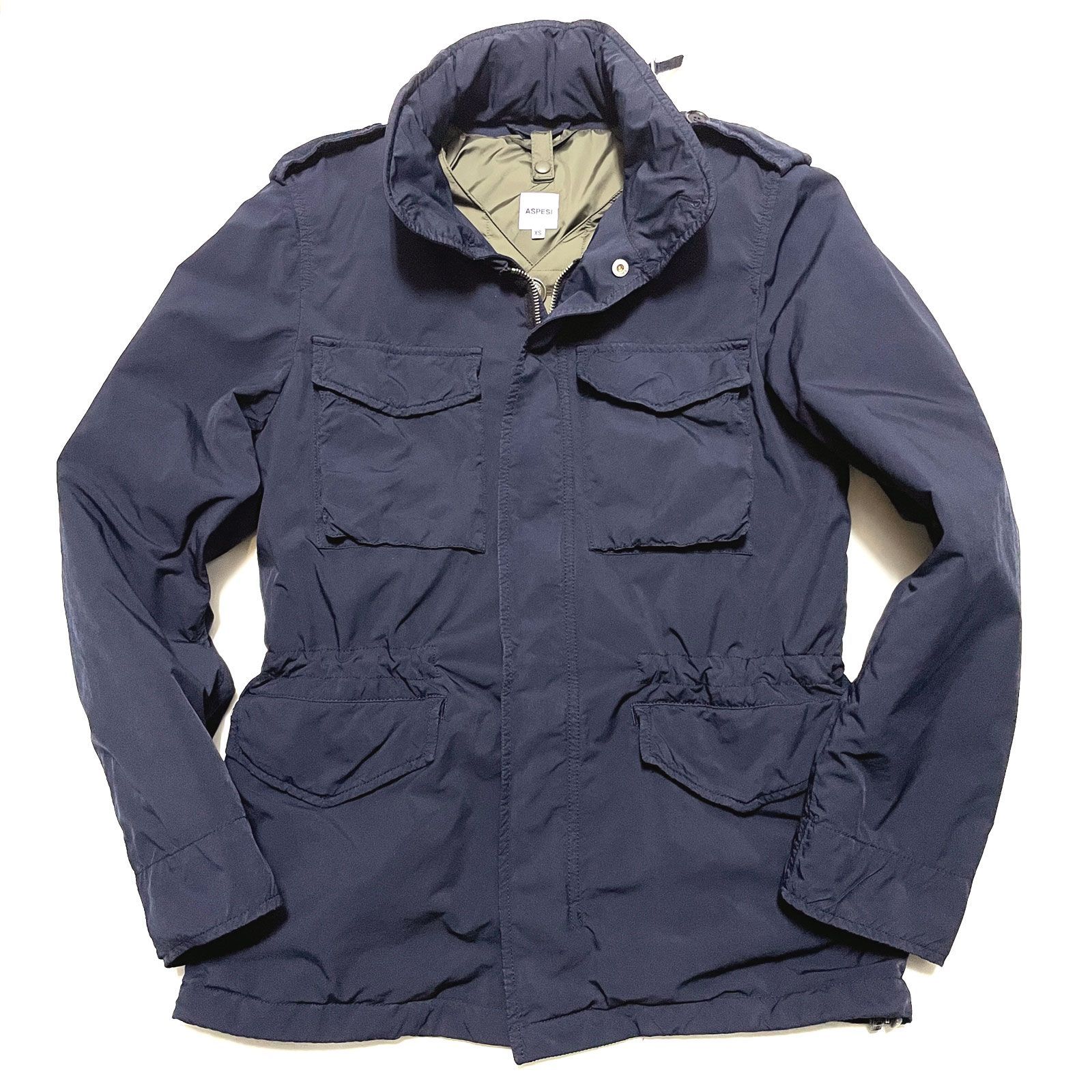 ASPESI アスペジ MINI FIELD JACKET 日本別注 Thermore デタッチャブルライナー M-65 ミリタリーブルゾン NAVY / メンズ イタリア BJナイロン ...