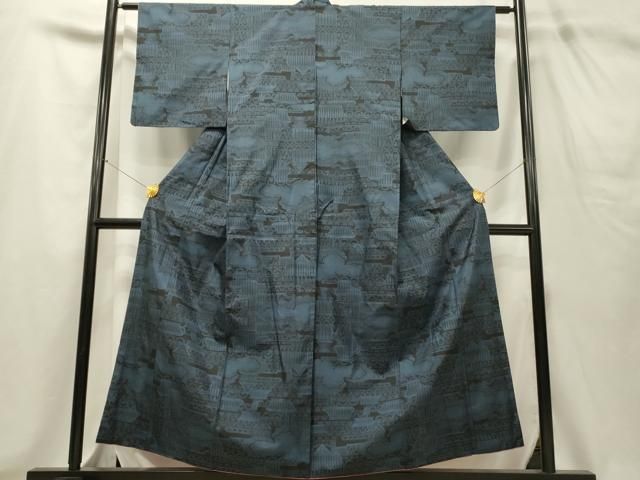 平和屋着物□本場大島紬 7マルキ 風景花文 正絹 逸品 未使用 AAAZ1877gw