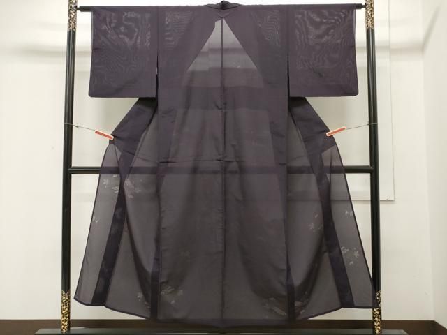 平和屋着物○上質な色無地 紋意匠 黄土色 正絹 逸品 未使用