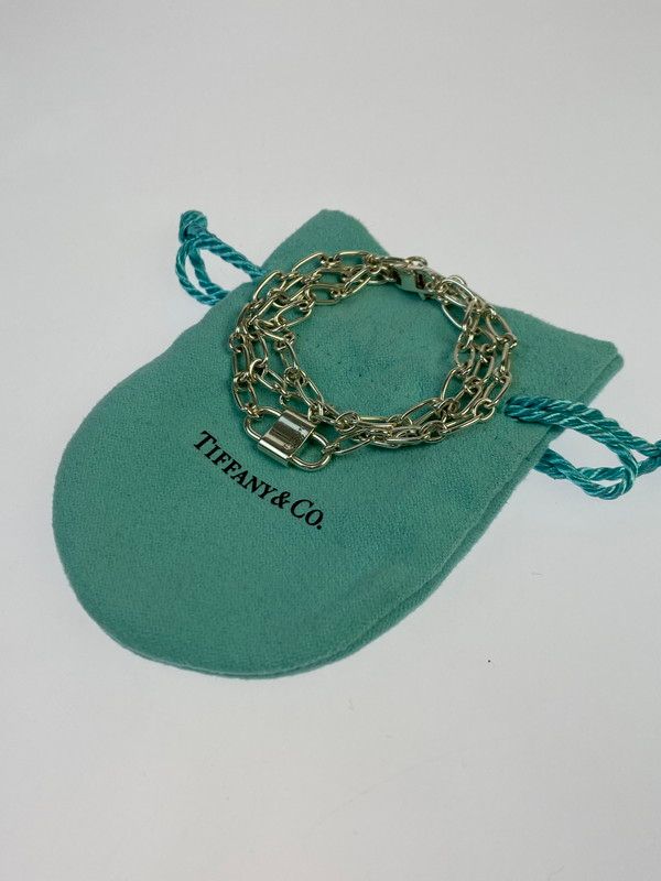 【中古品】TIFFANY&Co. ティファニー ＆CO. スモール ダブルロック ネックレス アクセサリー 【182-250504-AS-31 ...