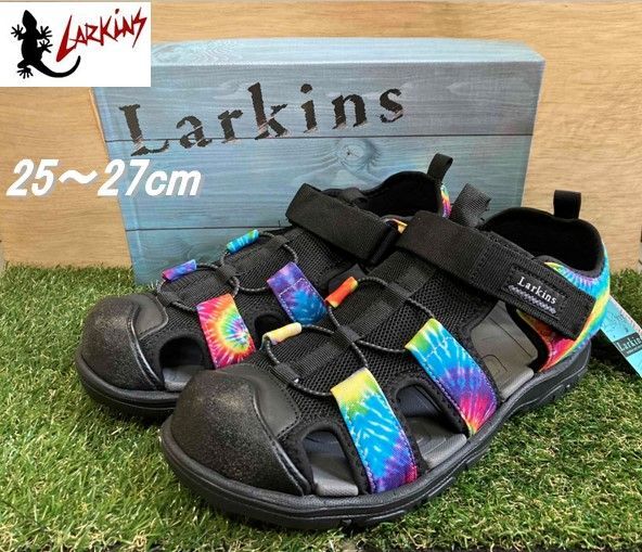 ラーキンス スポーツサンダル LARKINS L-6514 レインボー 25〜27cm メンズ マジック サンダル アウトドア 軽量 つま先隠れる 虹色 25cm 25.5cm 26cm 26 ...
