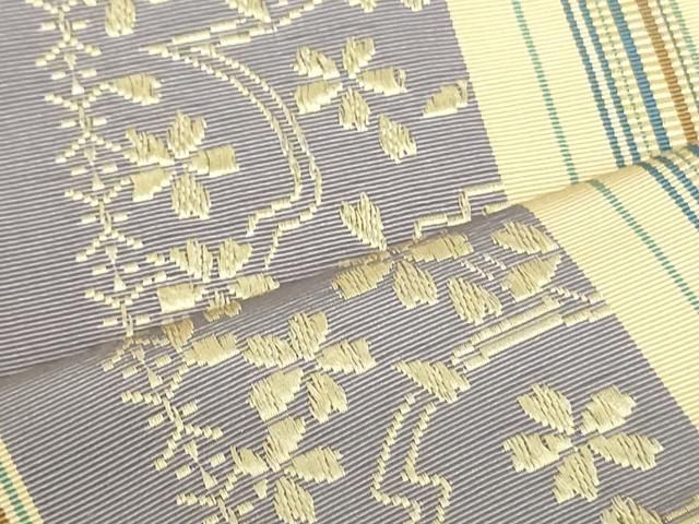 平和屋着物○本場筑前博多織 八寸名古屋帯 舞桜間道 正絹 逸品