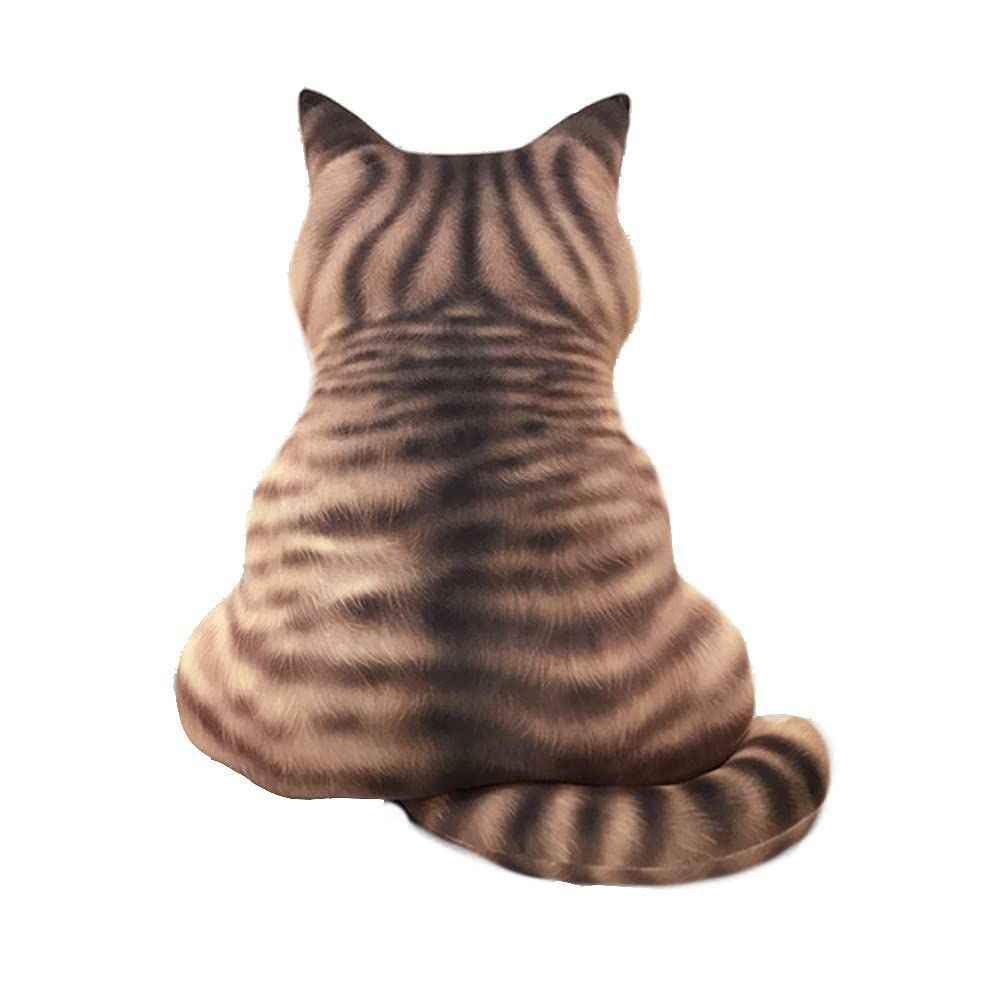 新品 おしゃれ インテリア ネコ後ろ姿 SNS映え 座布団 抱き枕 プレゼント ネコ 子供 猫 誕生日 かわいい 47×40cm クッション (BROWN) ネコ型クッション - メルカリ