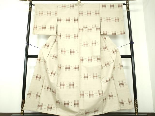 平和屋着物○本場大島紬 純泥染め カタス9マルキ 地空 梟 里