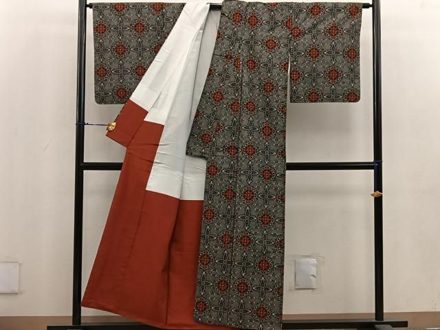 平和屋着物○本場村山大島紬 正倉院花文 正絹 逸品 未使用