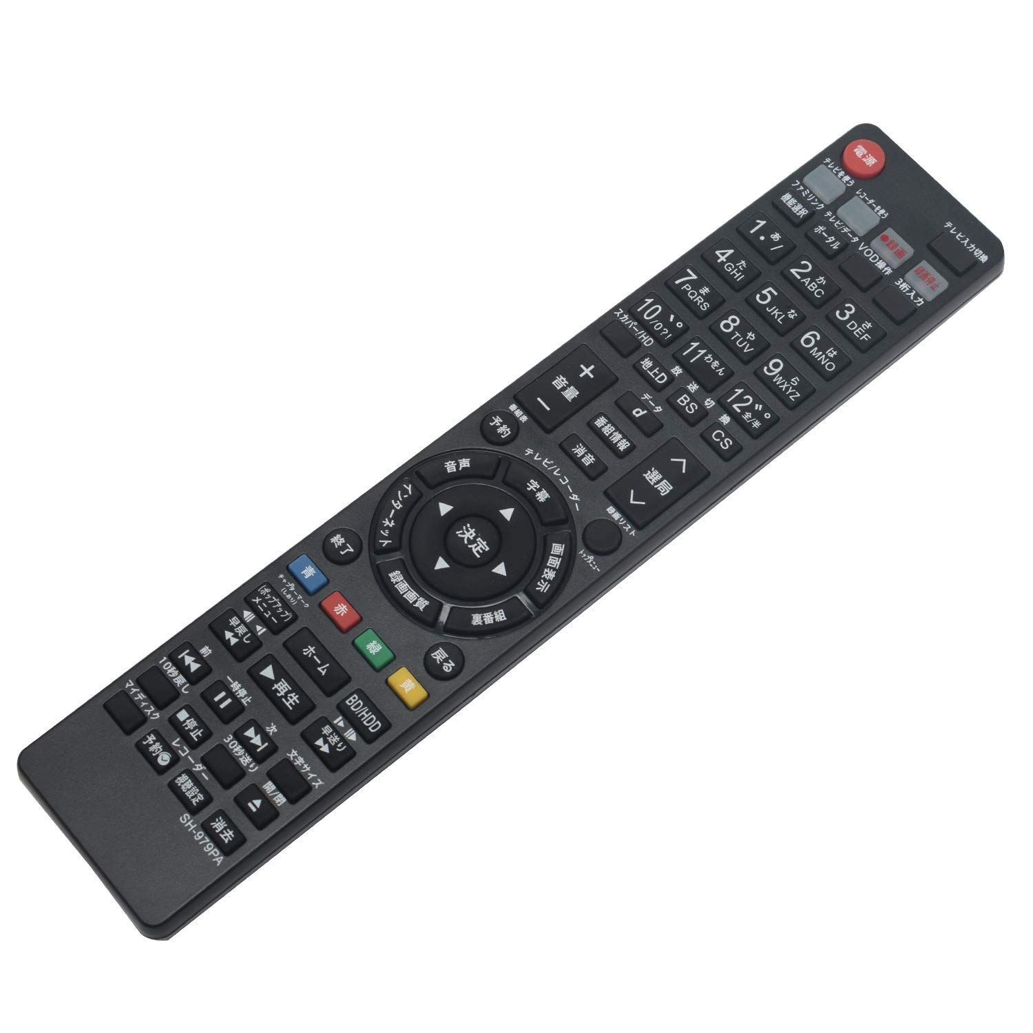 AULCMEET ブランド ブルーレイディスクレコーダー用リモコン fit for シャープ GA979PA GB185PA GB079PA GB160PA GB066PA GB131PA ...