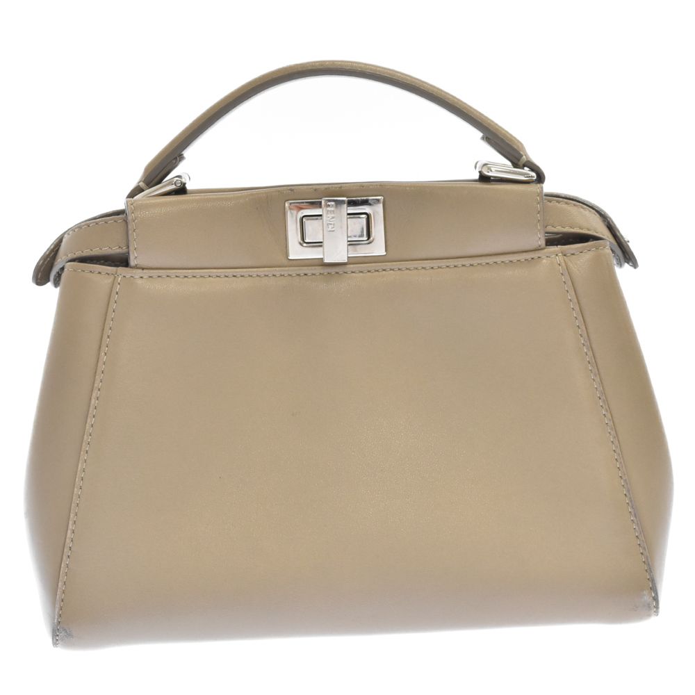 FENDI (フェンディ) PEEKABOO MINI ピーカブー ミニ アイコニック 2WAY ハンドバッグ ショルダーバッグ 8BN244 グレー - メルカリ