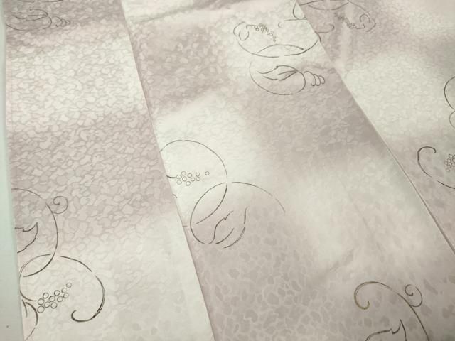 平和屋本店□極上 小紋 京友禅 葡萄唐草文 暈し染め 金彩 反端付き