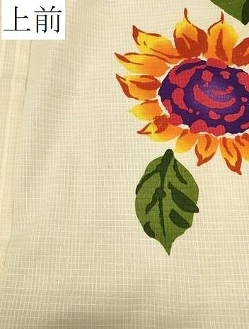 平和屋着物∴夏物　綿紅梅　浴衣　向日葵　綿　逸品　CAAW5061dy 平和屋着物∴夏物 綿紅梅 浴衣 向日葵 綿 逸品 CAAW5061dy