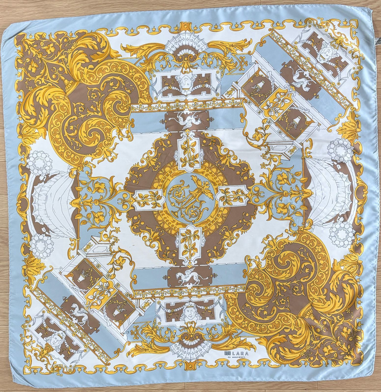 10％OFF!! Used マンリオ・ボネッティ MANLIO BONETTI LARA 大判スカーフ Scarf 20250422 ...