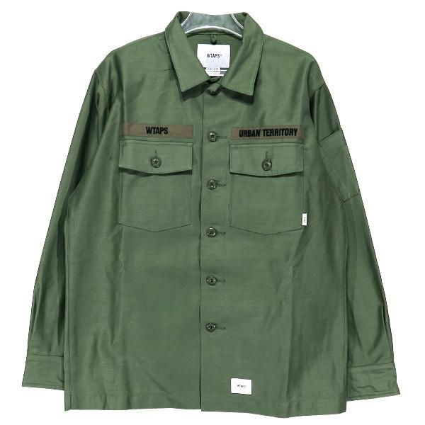 WTAPS ダブルタップス 20AW BUDS/LS/COTTON. SATIN 202BRDT-SHM01 バッツ ロングスリーブ コットンサテン シャツ オリーブドラブ - メルカリ