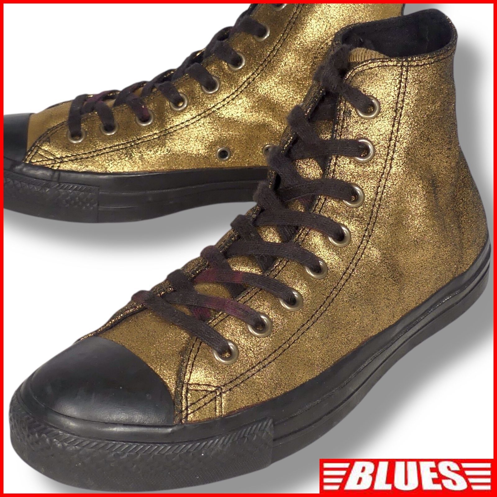 CONVERSE コンバース 26.5cm レザー ゴールドカラー ハイカット スニーカー オールスター コンバース_サイズ26.5cm一覧← ...