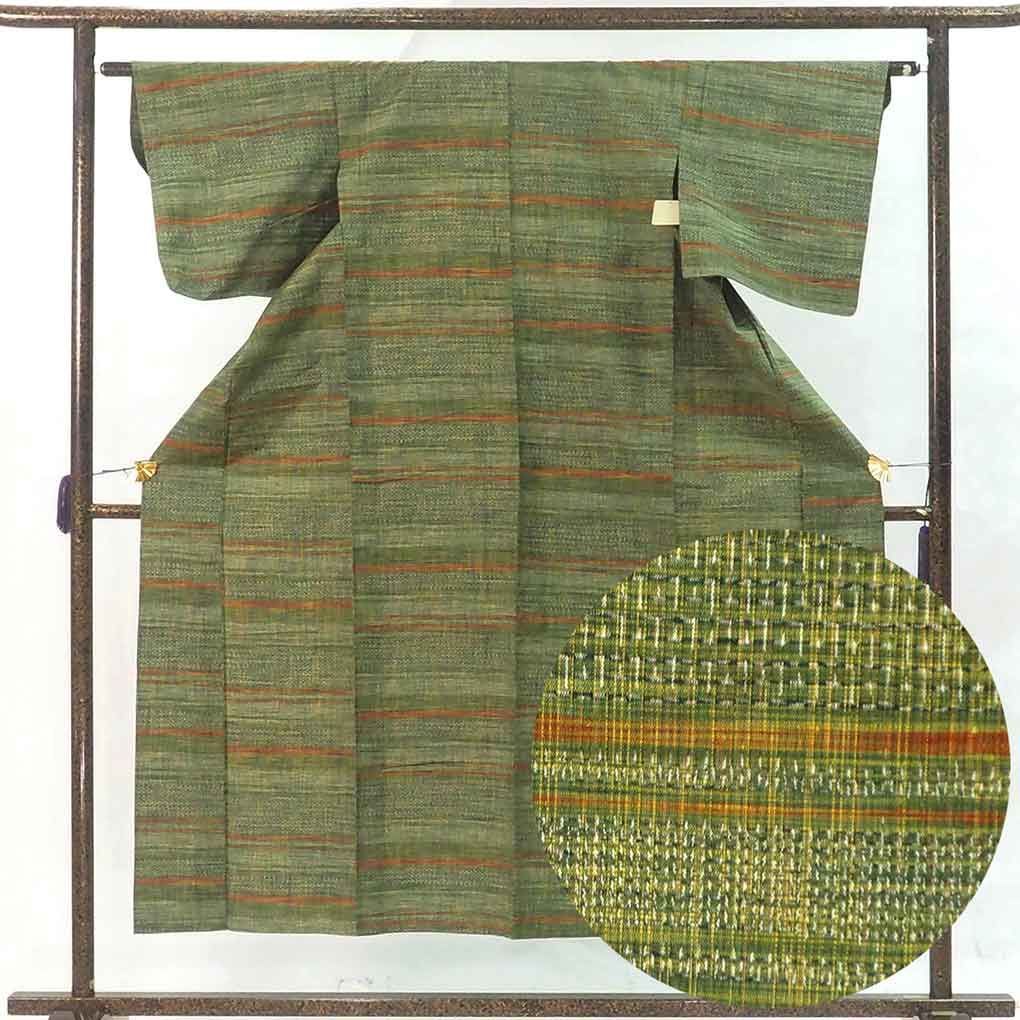 平和屋着物●本場結城紬　重要無形文化財　80亀甲　亀甲花文　正絹　逸品　CAAW4413hy 平和屋着物○本場結城紬 重要無形文化財 80亀甲 亀甲花文 正絹