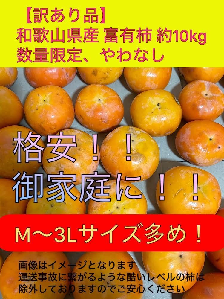 訳あり 和歌山県産 富有柿 約10kg M〜3Lサイズ 詰め合わせ 採れたて直送 - メルカリ
