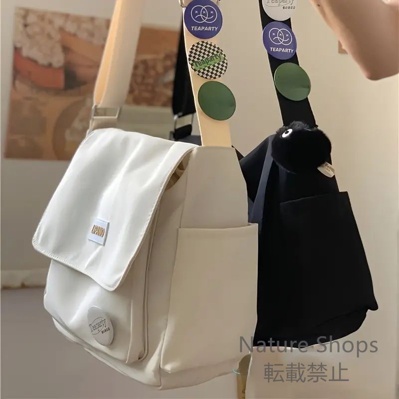 【新品】LIPANO ポリエステル ショルダーバッグカジュアルミニマリストショルダーバッグ★女性用のソリッドカラーフラップクロスボディバッグ★ ...