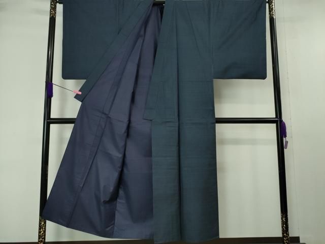 平和屋着物○男性 紬 アンサンブル 長襦袢セット（袷） 80亀甲 総詰め