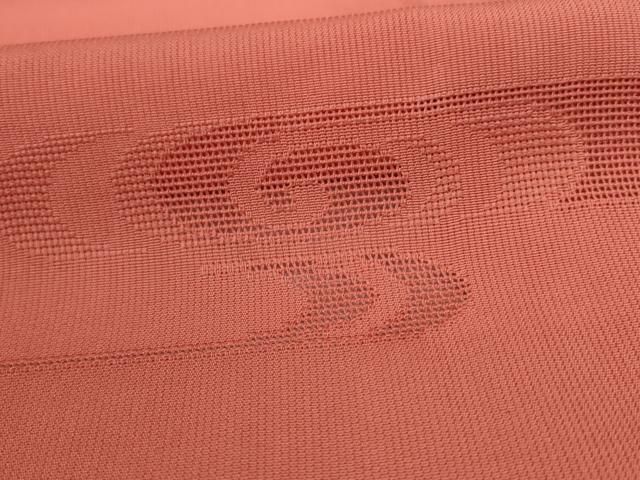 平和屋着物＊夏物 色無地 流水紋絽 茶色 洗える着物 未使用 AAAZ4635jd